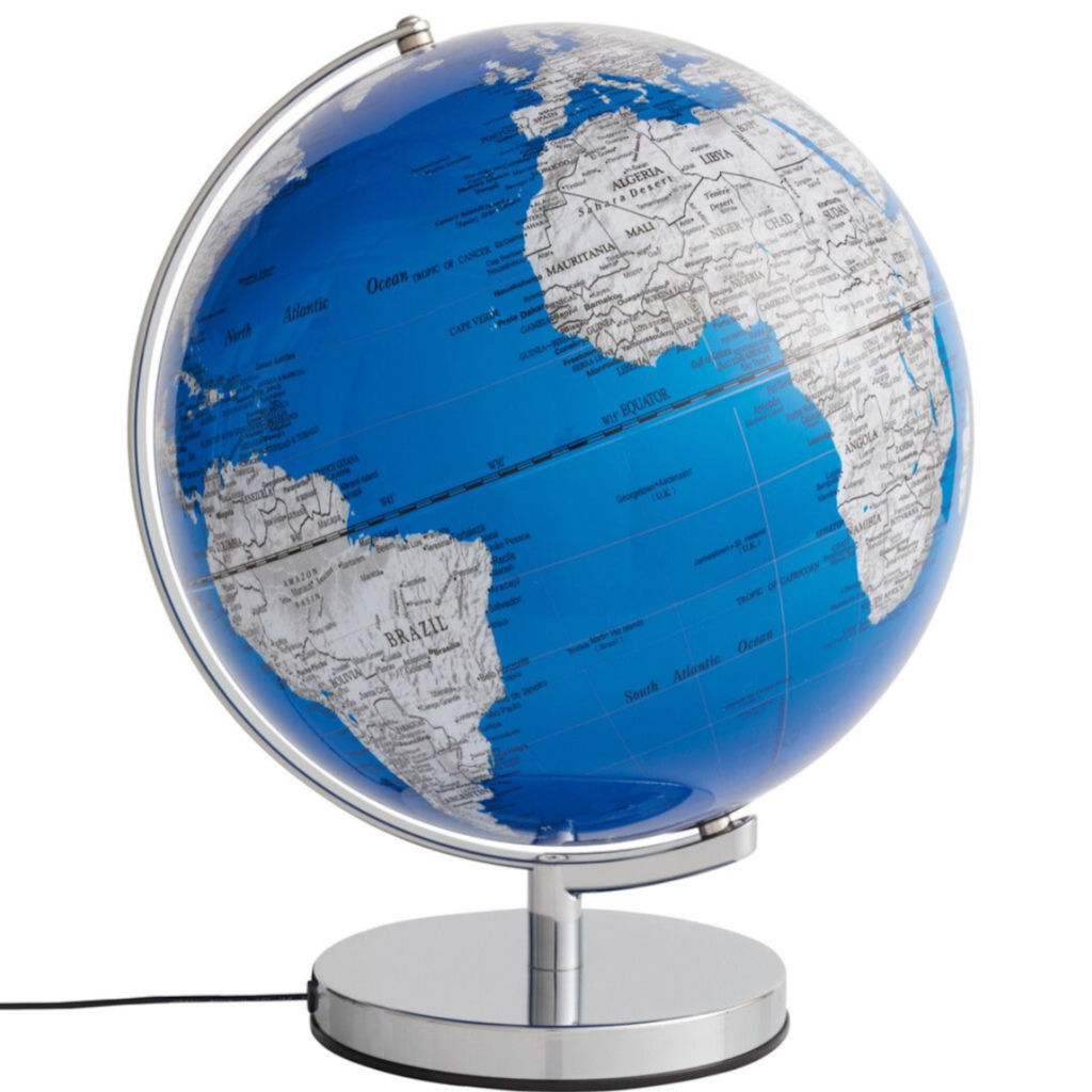 Globe terrestre Stellar Light Ø300mm Bleu vif (Troika) - Pierro-Astro ...