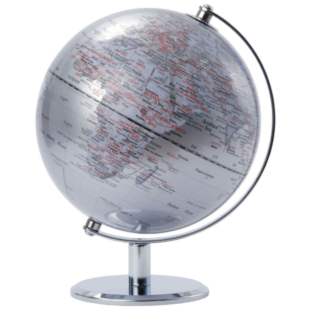 Globe terrestre Lunar Ø 200mm Argent (Troika) - Pierro-Astro la ...