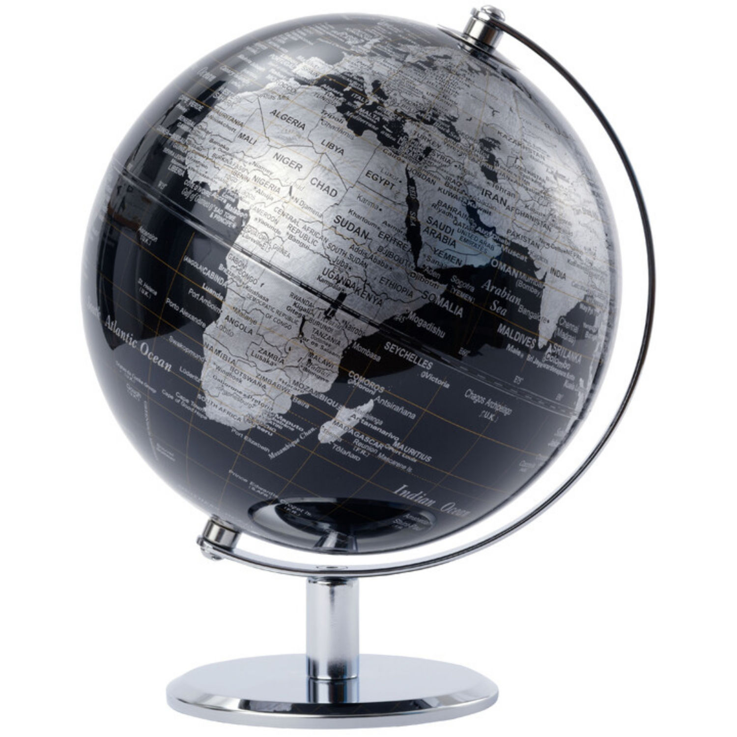 Globe terrestre Lunar Ø 200mm noir brillant (Troika) - Pierro-Astro la ...