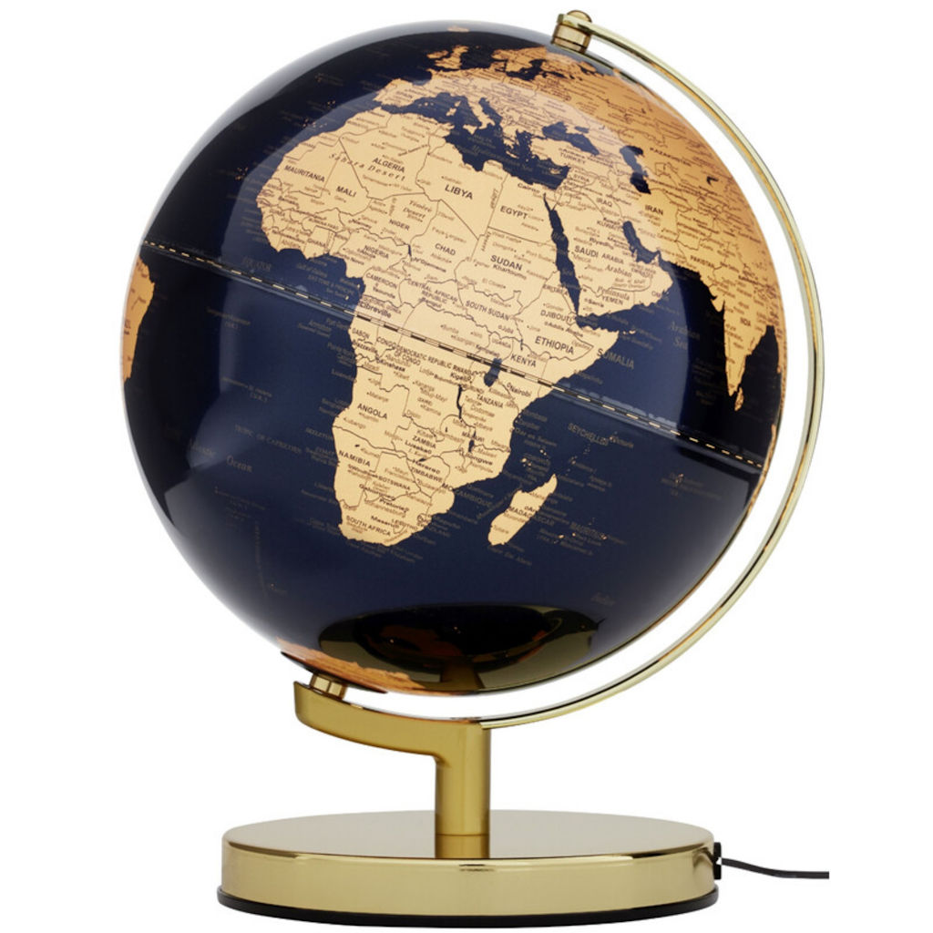 Globe terrestre Terra Light Ø250mm Bleu et doré (Troika) - Pierro-Astro ...