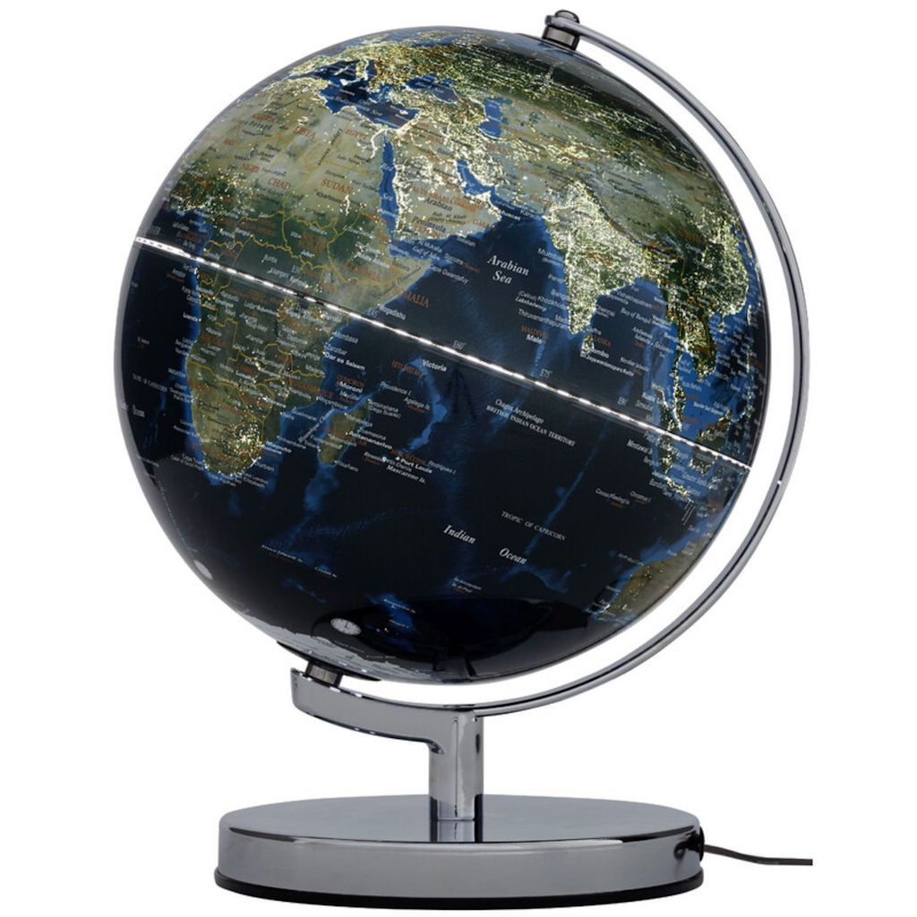 Globe terrestre Terra Light Ø250mm Couleurs Originales et Villes ...