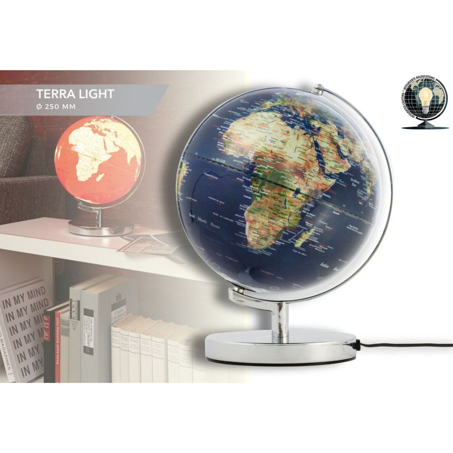 Globe terrestre Terra Light Ø250mm Couleurs Originales (Troika ...