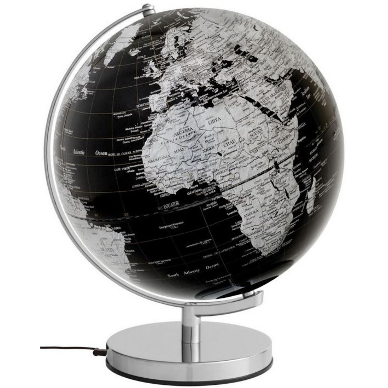Globe terrestre Stellar Light Ø300mm noir mat (Troika) - Pierro-Astro ...