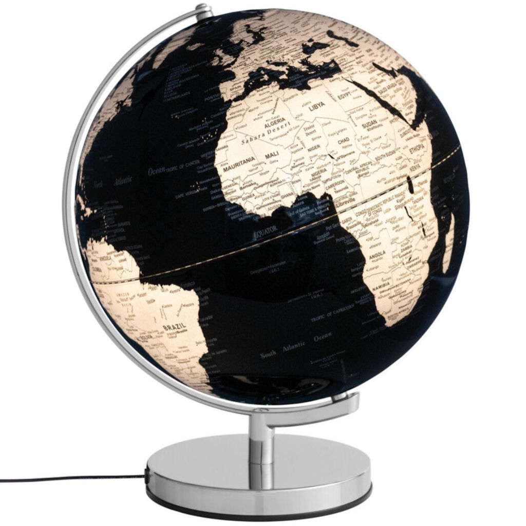 Globe terrestre Stellar Light Ø300mm noir mat (Troika) - Pierro-Astro ...