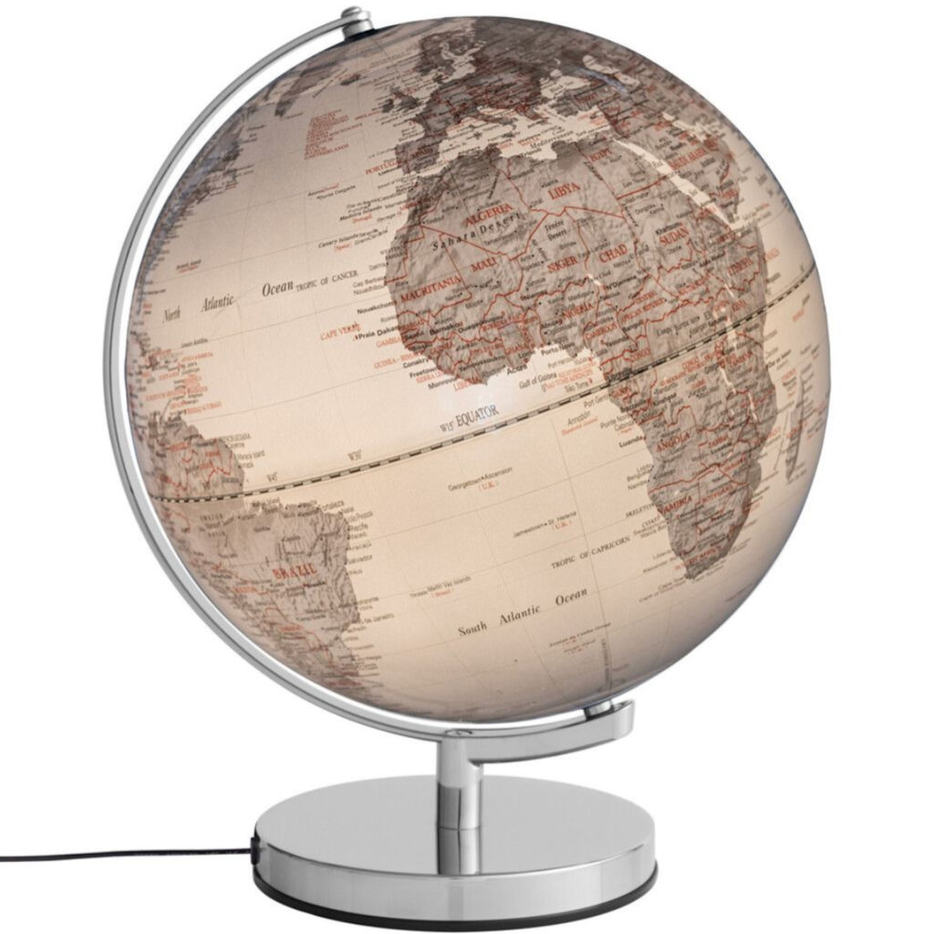 Globe terrestre Stellar Light Ø300mm Argent (Troika) - Pierro-Astro la ...