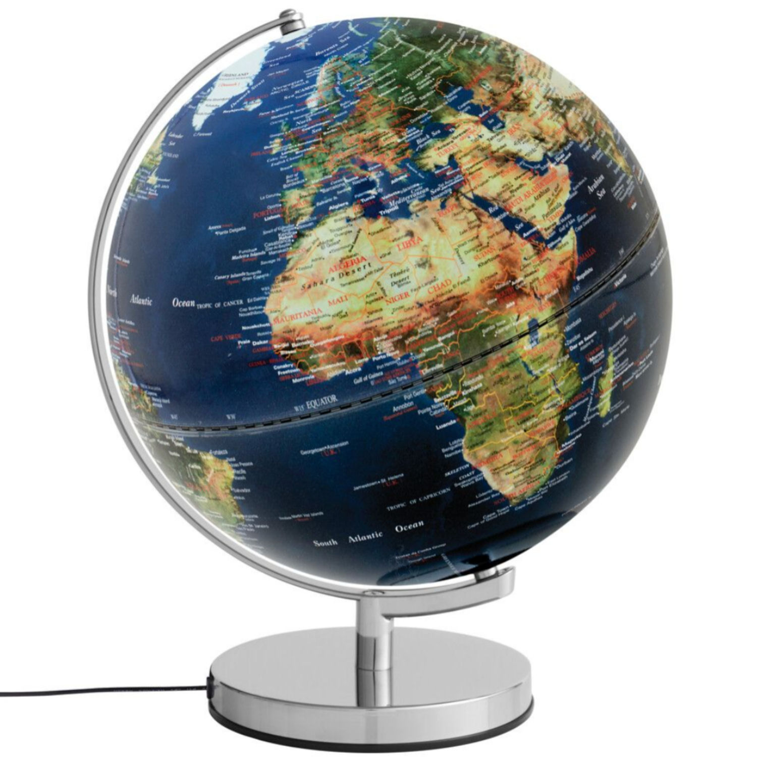 Globe terrestre Stellar Light Ø300mm Couleurs Originales (Troika ...