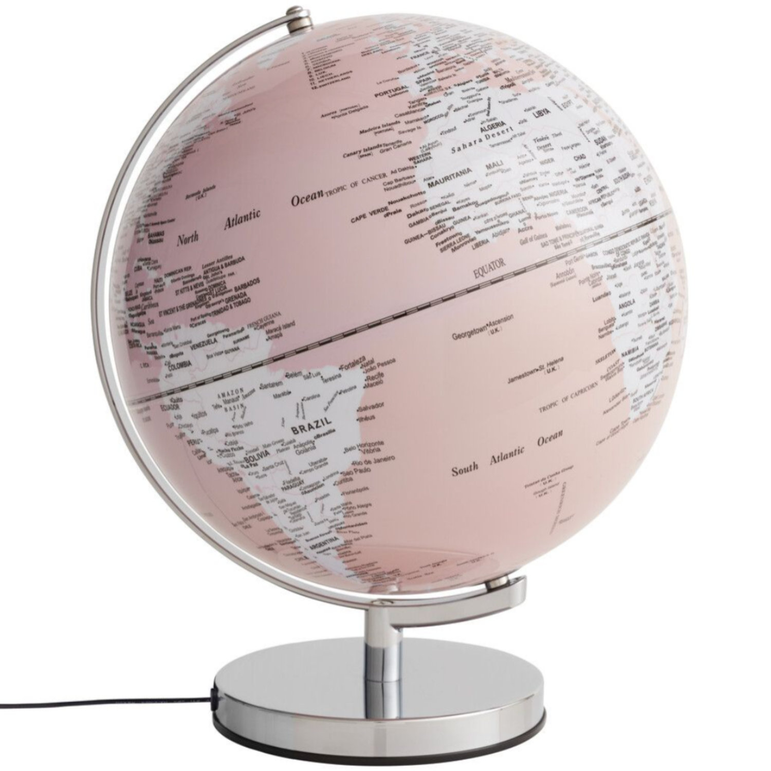 Globe terrestre Stellar Light Ø300mm Rose Pastel (Troika) - Pierro ...