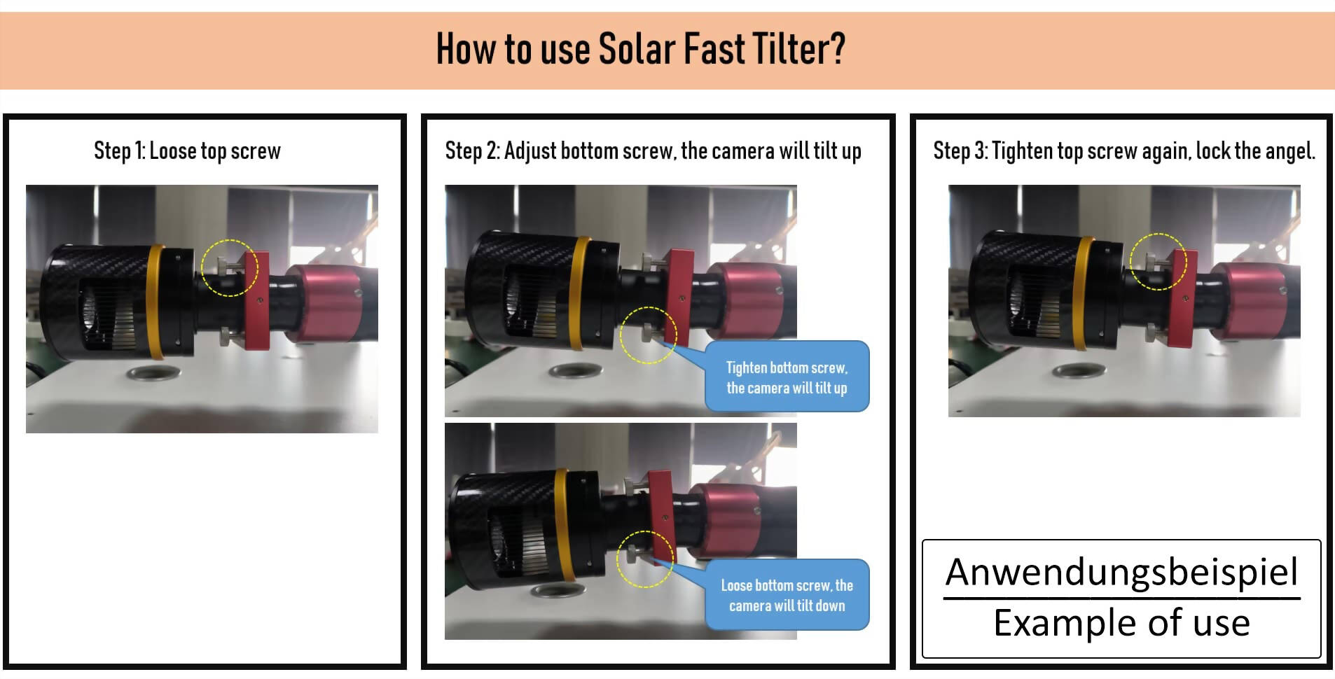 Bague de TILT anti-Newton pour imagerie solaire Solar Fast Tilter ...